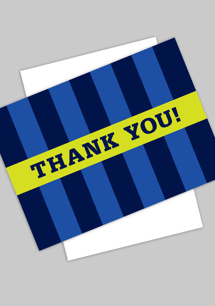 A6 Oxford Stripe 'Thank you' postcards | Wall Circus